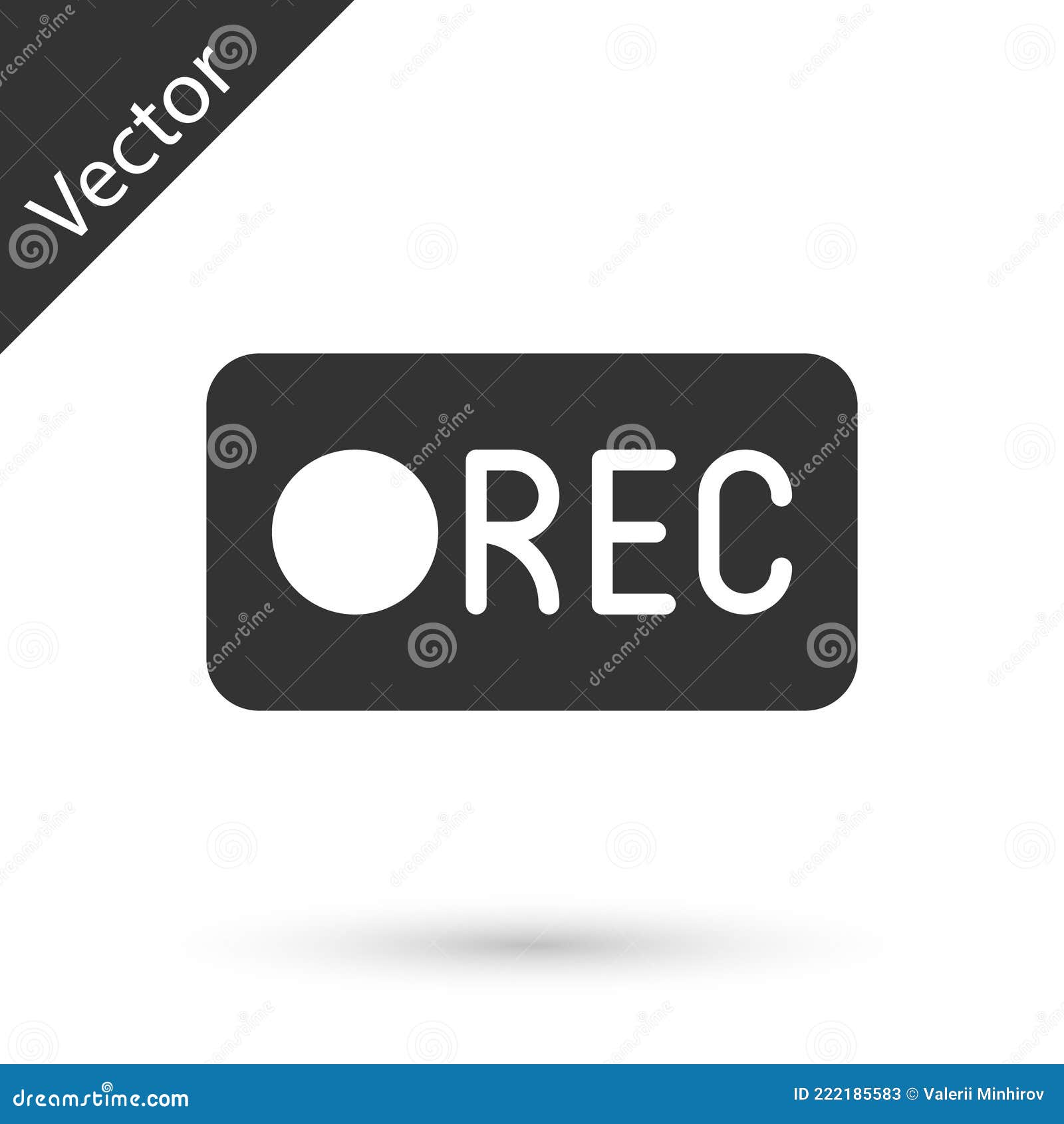 Record Button Hand Drawn Outline Doodle Icon. Cartoon Vector ...