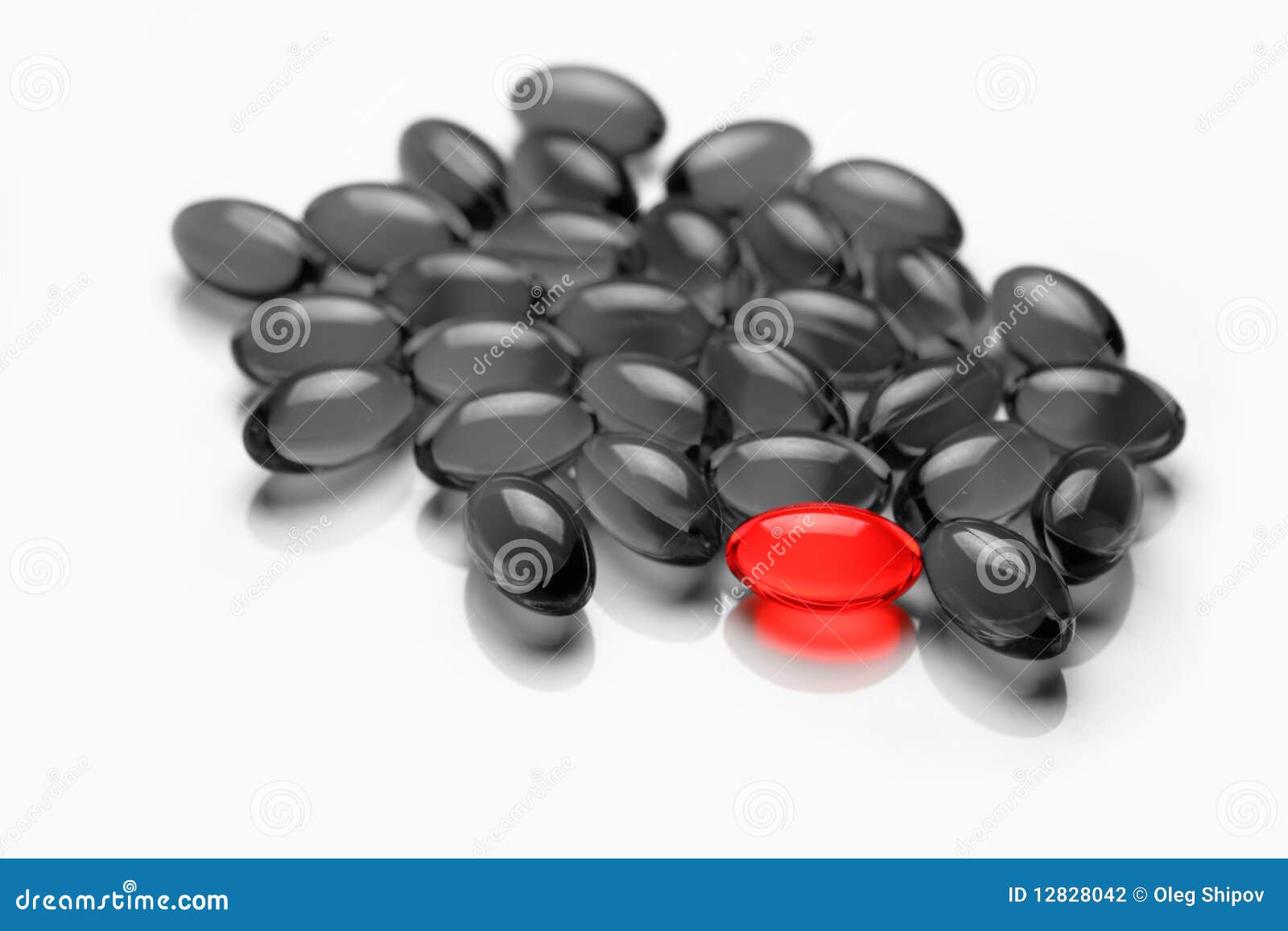 Grey and red pills stock photo. Image of medicine, grey - 12828042