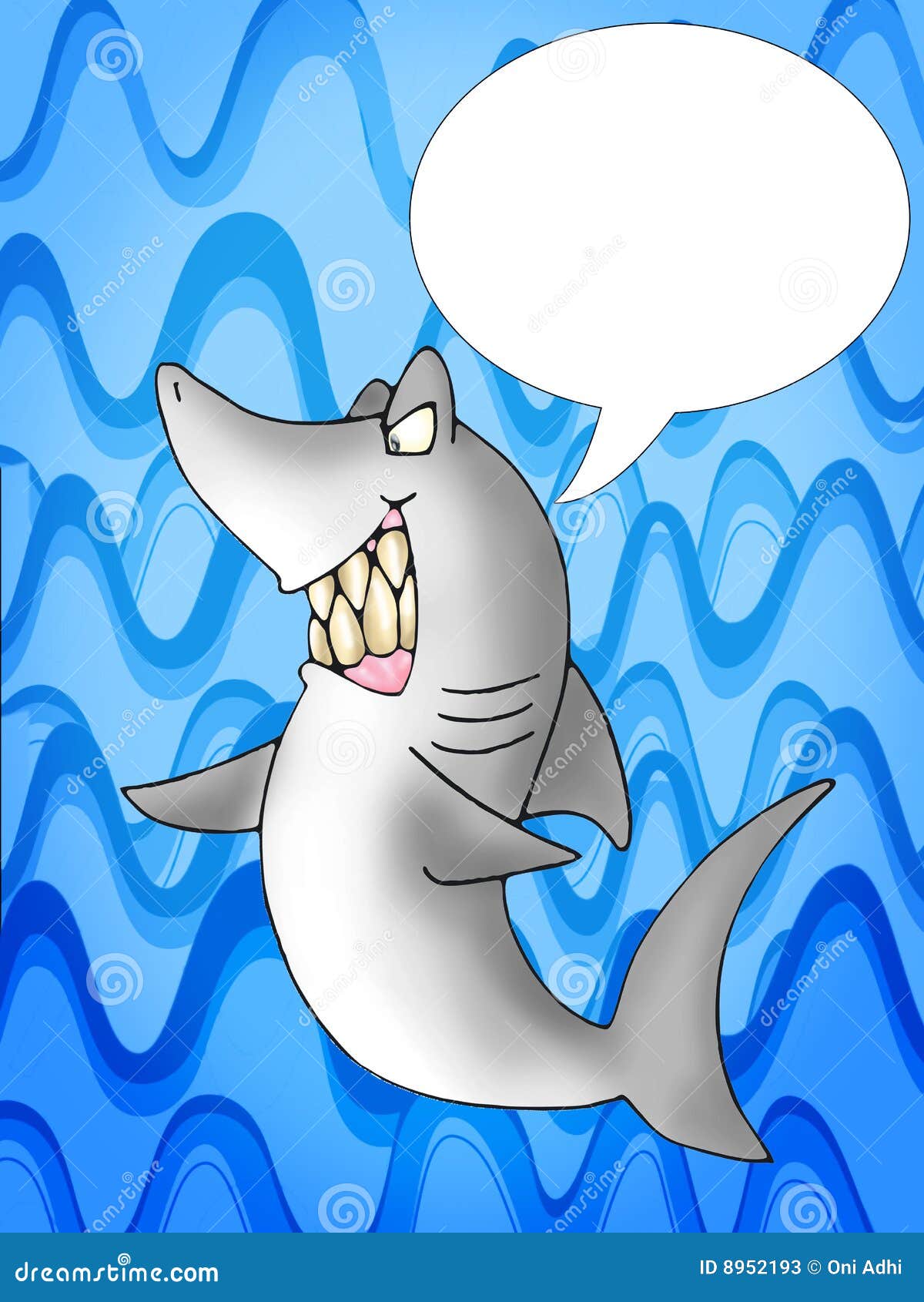 Grey Reef Shark talking stock illustration. Illustration of danger ...
