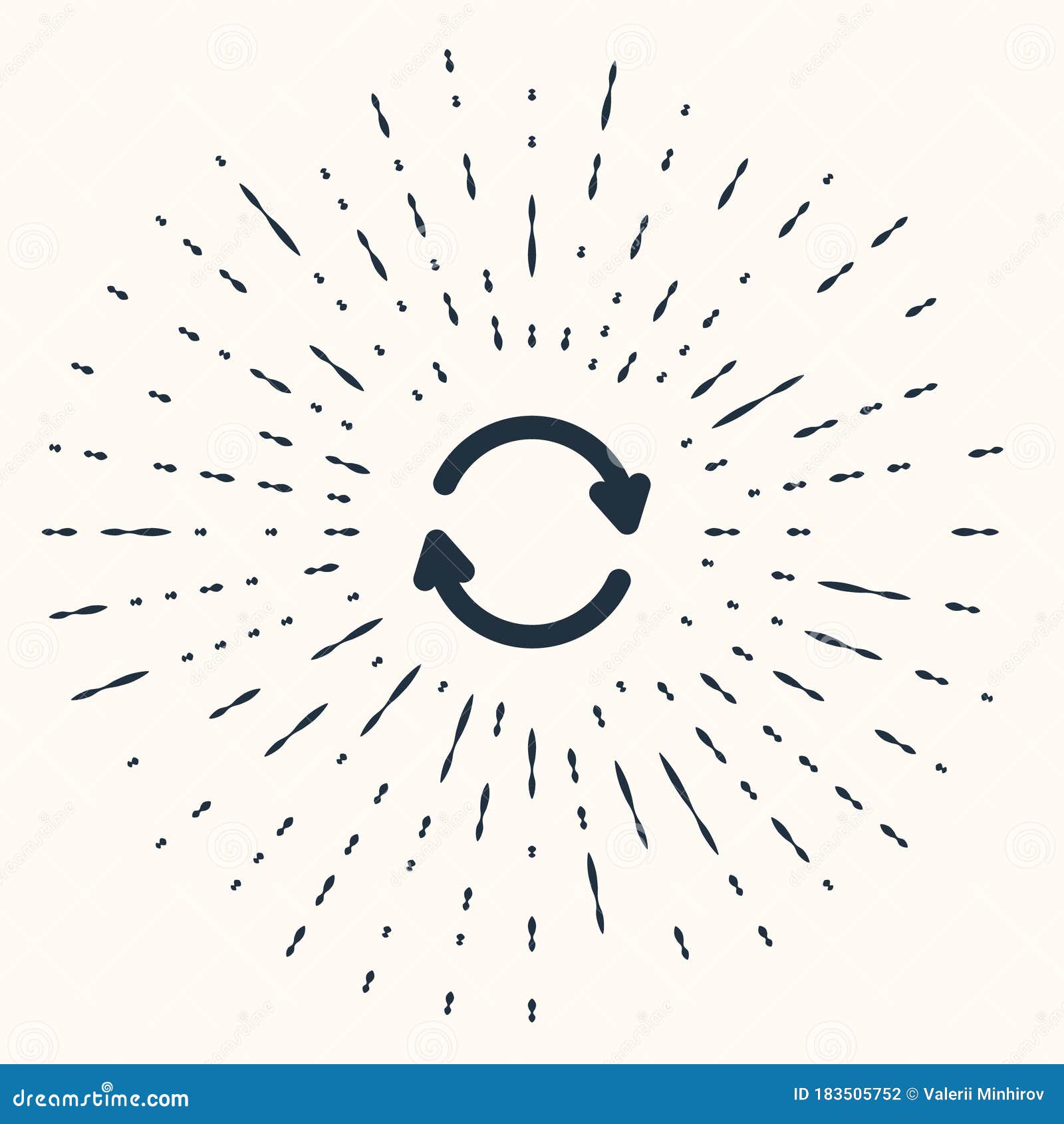 Grey Refresh Icon Isolated on Beige Background. Reload Symbol. Rotation ...