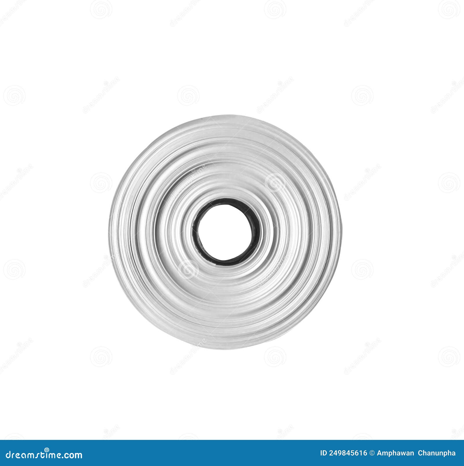 Grey Ribbon Roll Top View Isolated on White Background , Clipping Path ...