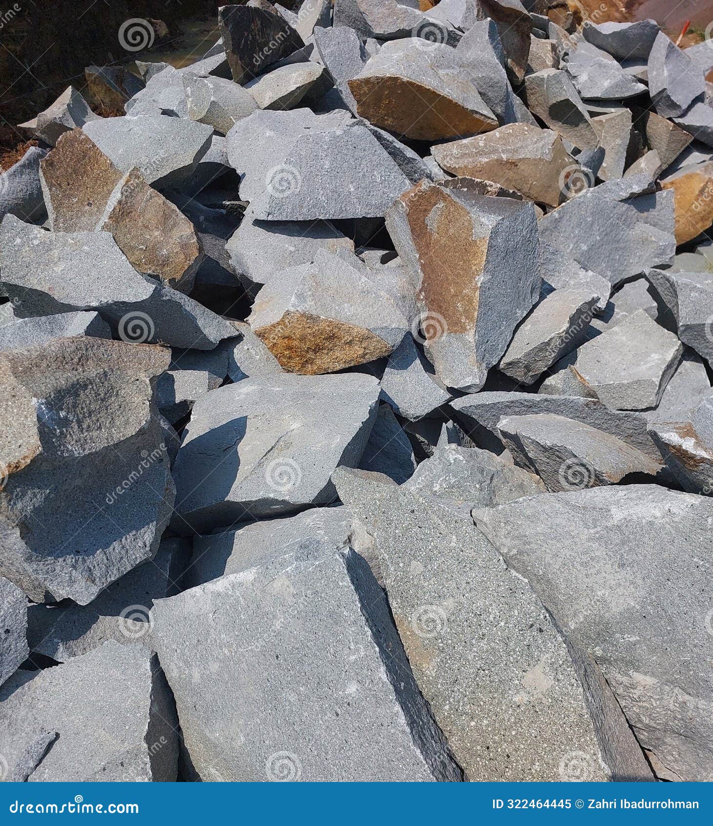 Grey River Rock Fragments in the Mountains Stock Image - Image of river ...