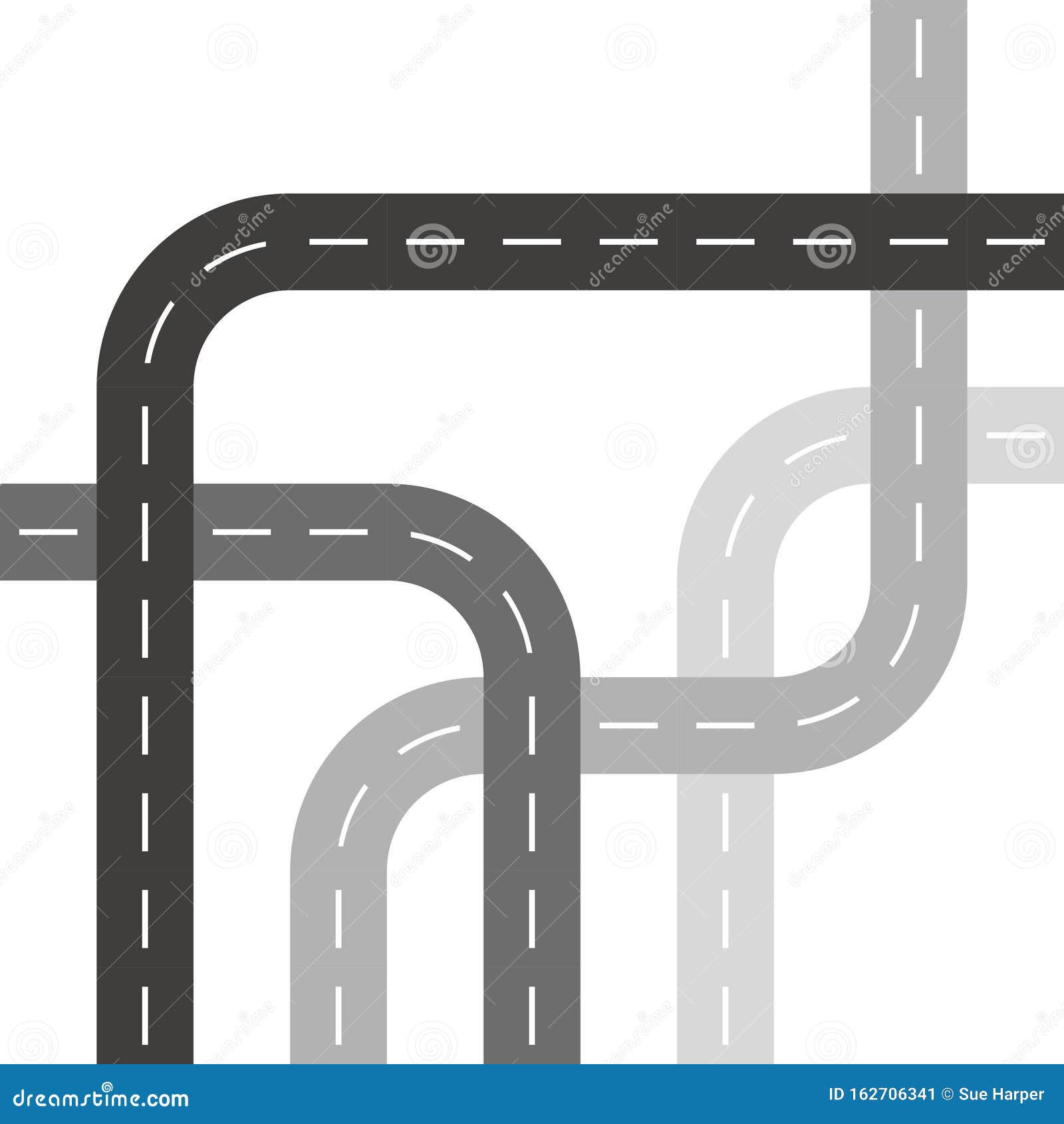 Grey Roads or Streets in Threaded Weave Pattern Transport Concept Stock ...