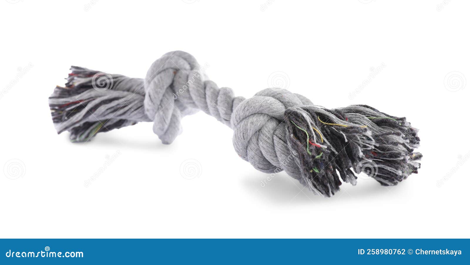 Grey Rope Toy for Pet Isolated on White Stock Photo - Image of chew ...