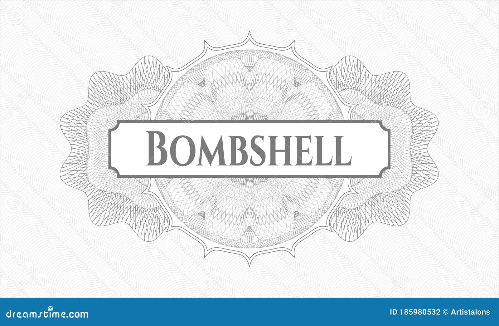 Grey Rosette. Linear Illustration. Vector Stock Vector - Illustration ...