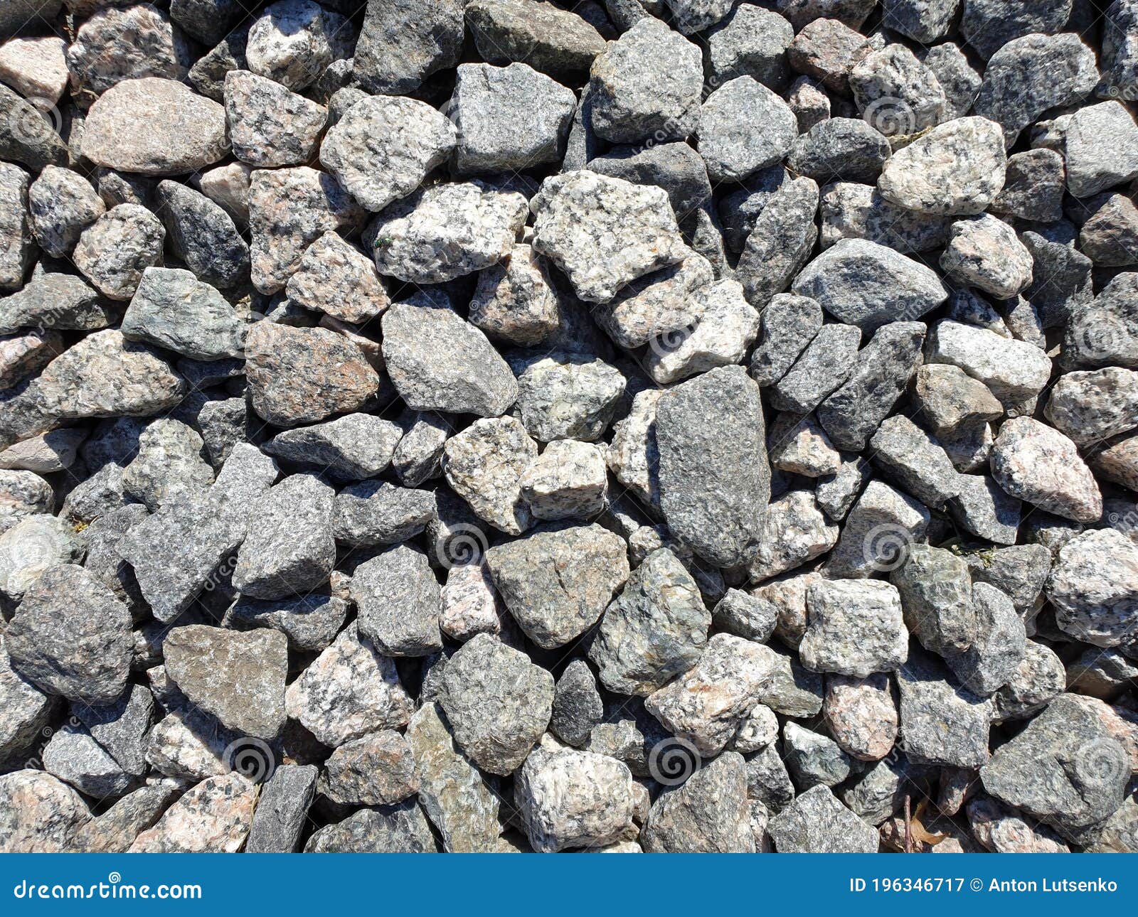 Grey Rubble, Top View, Full Screen Image Stock Image - Image of ...