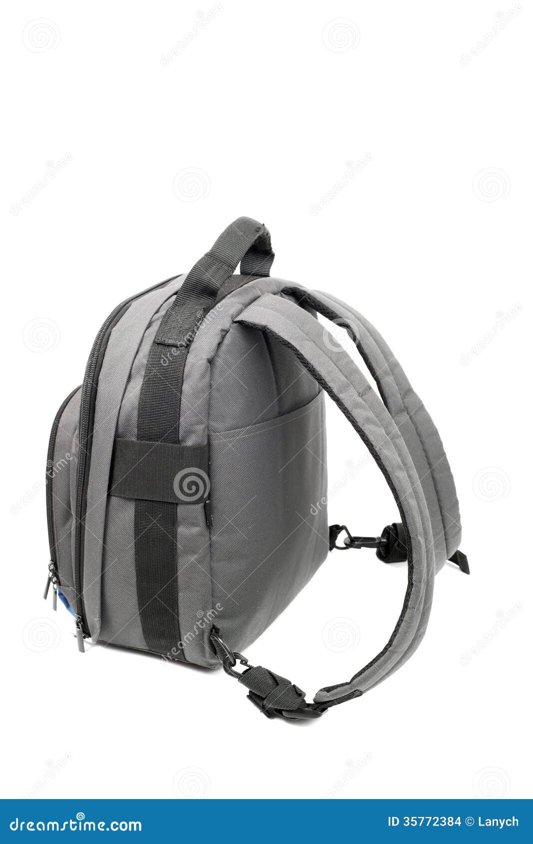 Grey rucksack stock photo. Image of carry, adventure - 35772384