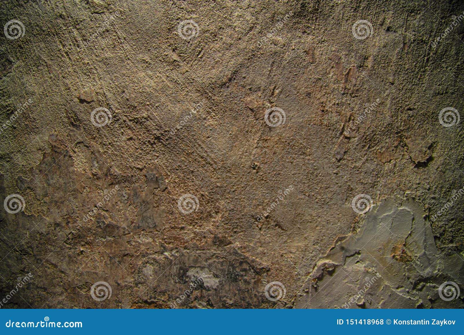 Grey Rusty Yellow Background with Plaster Texture on the Wall. Matte ...