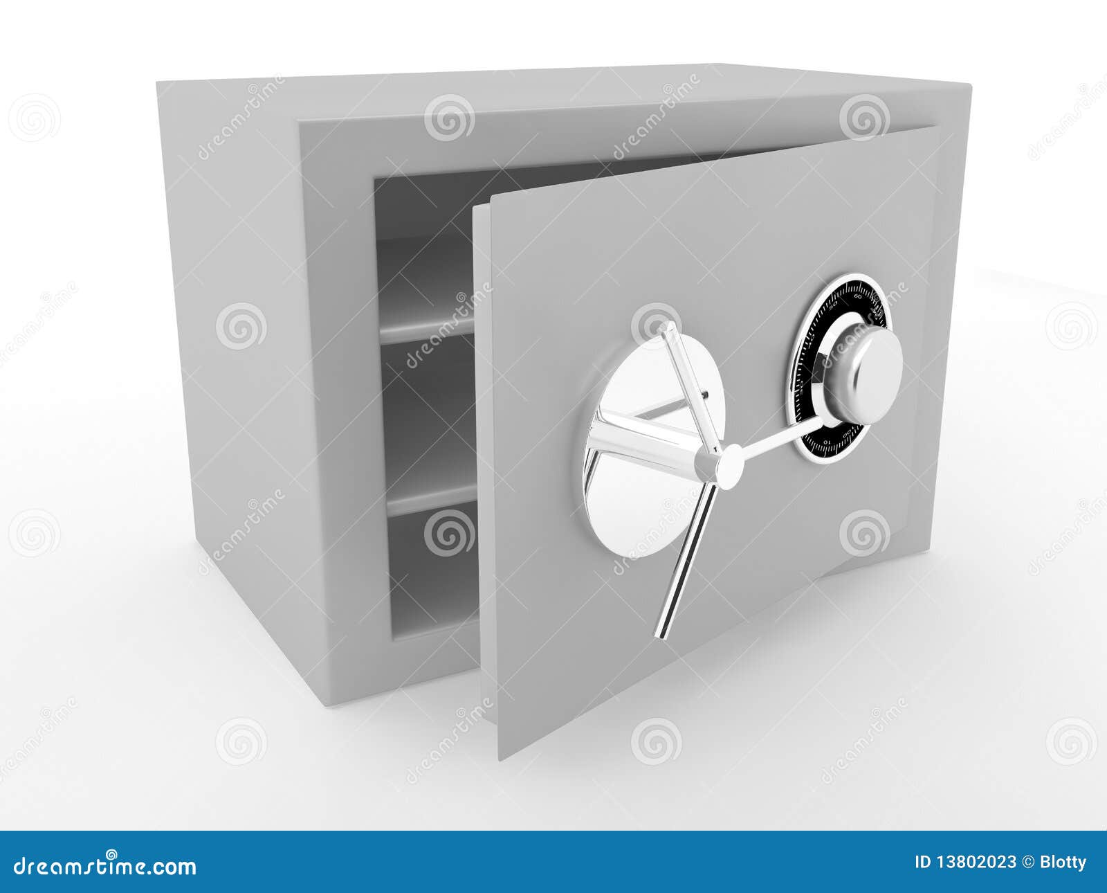 Grey safe over white stock illustration. Illustration of single - 13802023
