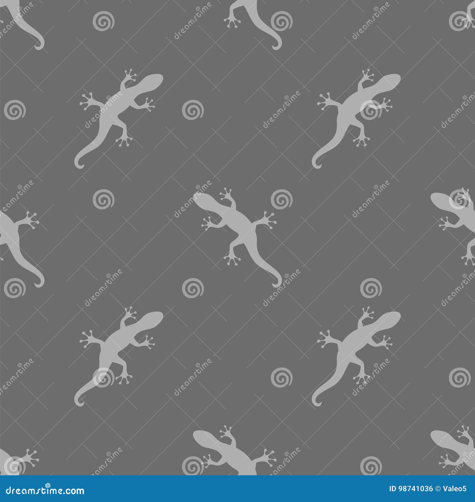 Grey Salamander Seamless Pattern Stock Vector - Illustration of nature ...