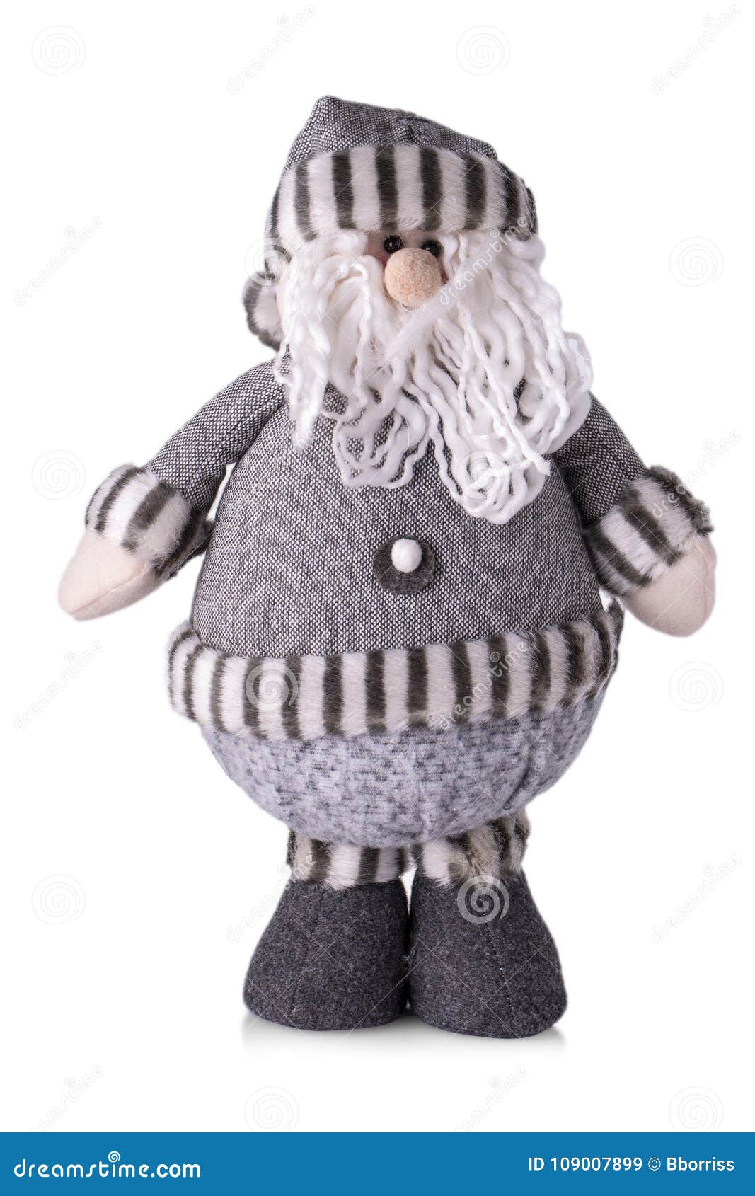 Grey Santa Claus Isolated Over White. Stock Image - Image of figure ...