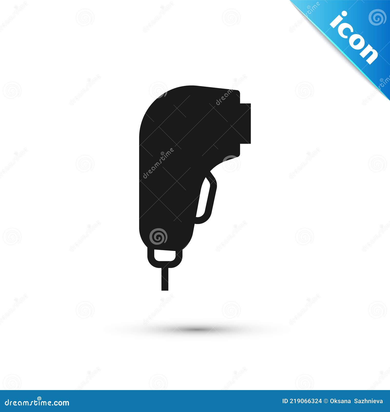 Grey Scanner Scanning Bar Code Icon Isolated on White Background ...