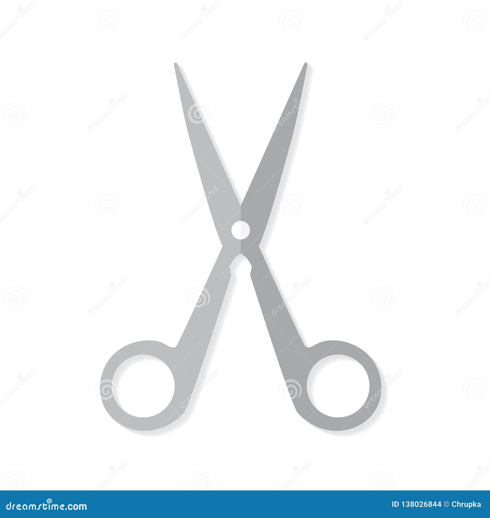 Grey scissors icon stock vector. Illustration of graphic - 138026844