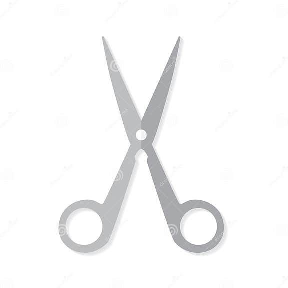 Grey scissors icon stock vector. Illustration of graphic - 138026844
