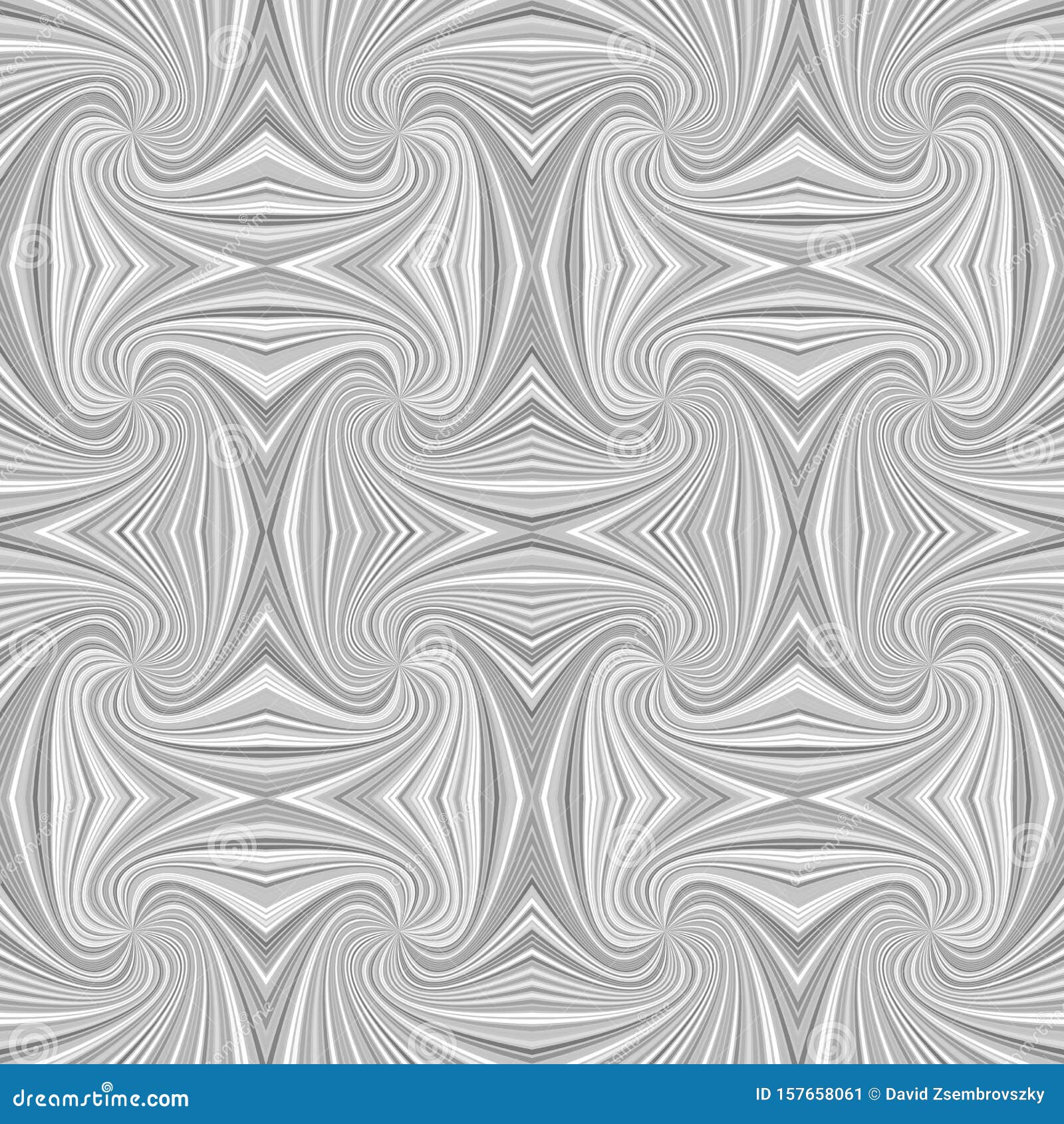 Grey Seamless Hypnotic Abstract Swirl Stripe Pattern Background Stock ...