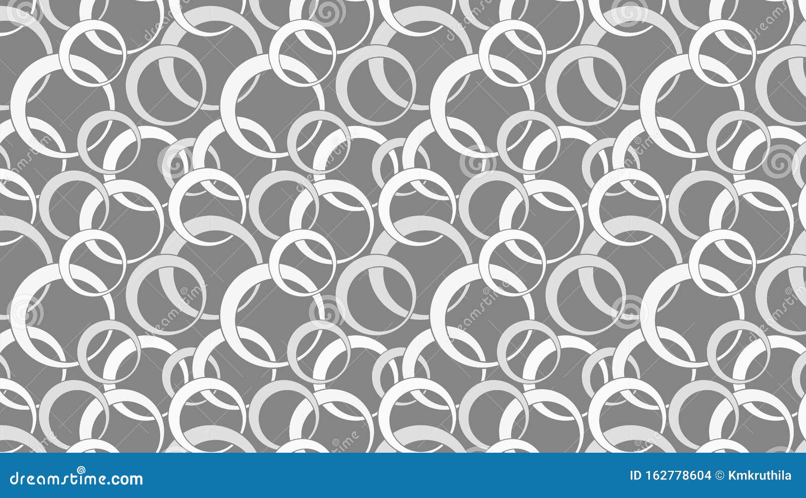 Grey Seamless Overlapping Circles Pattern Stock Vector - Illustration ...