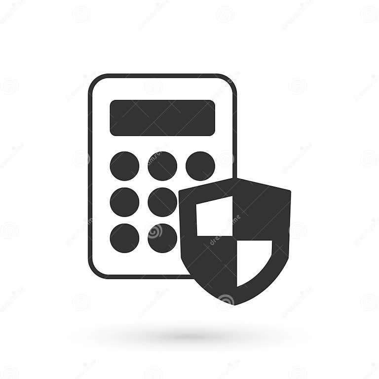 Grey Security System Control Panel with Display Icon Isolated on White ...