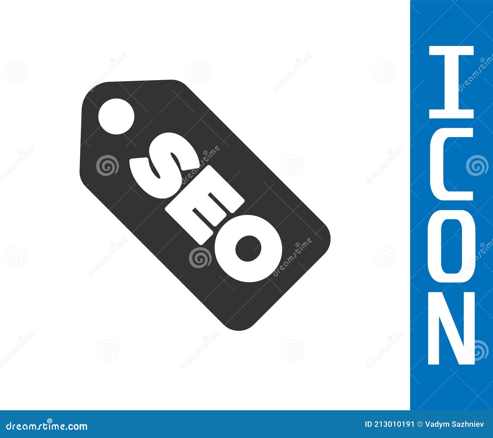 Grey SEO Optimization Icon Isolated on White Background. Vector Stock ...