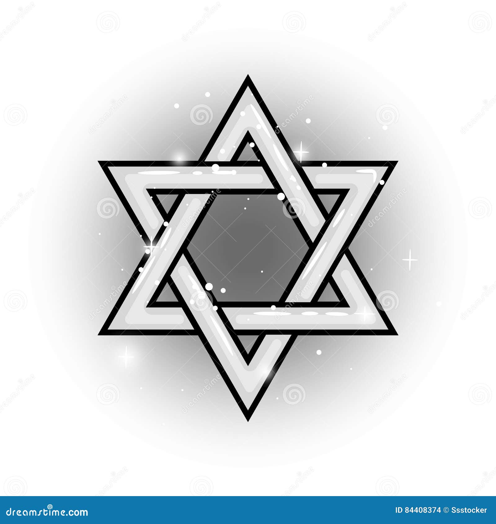 Shield Of David. Star Of David. The Six-pointed Geometric Star Figure ...