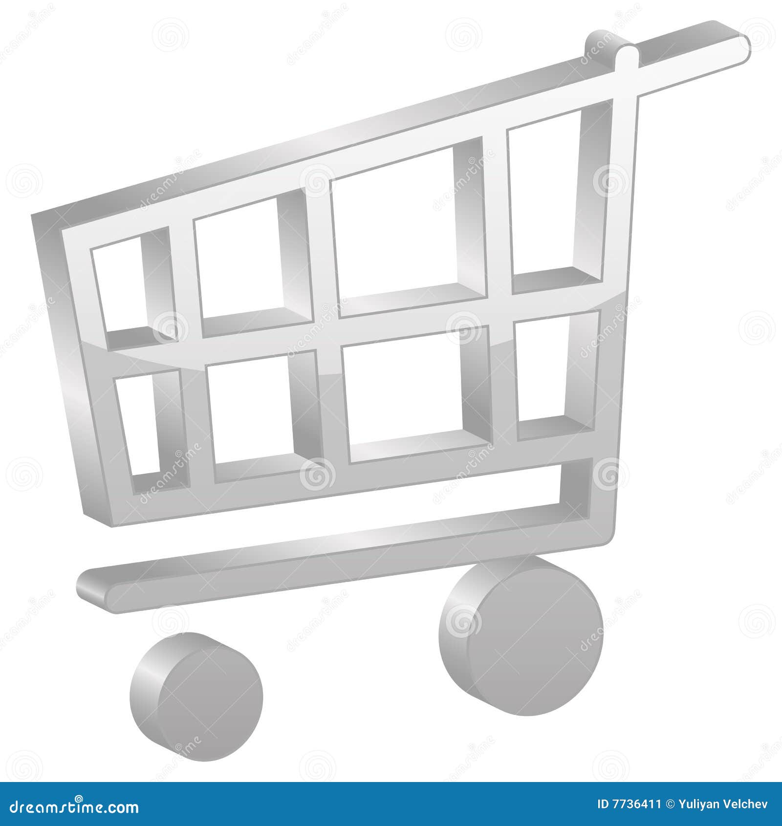 Grey shopping cart symbol stock vector. Illustration of shape - 7736411
