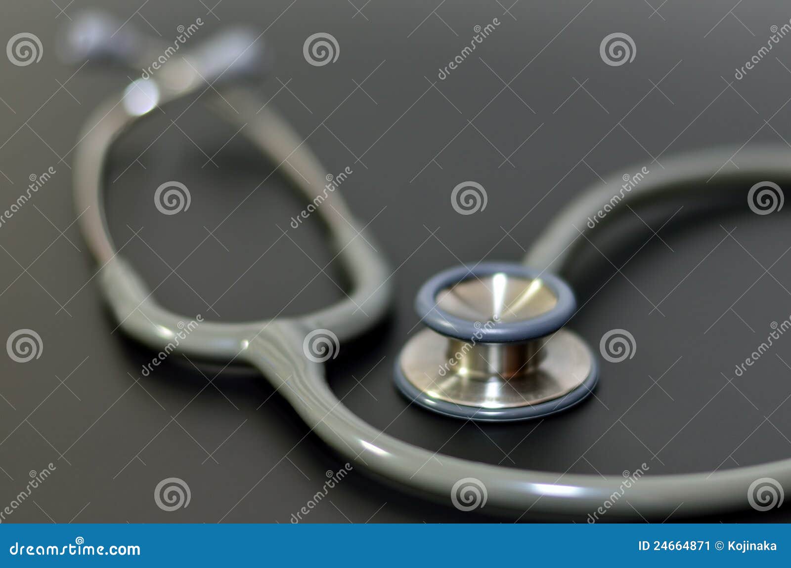 Grey And Silver Doctors Stethoscope. Stock Image - Image of heart ...