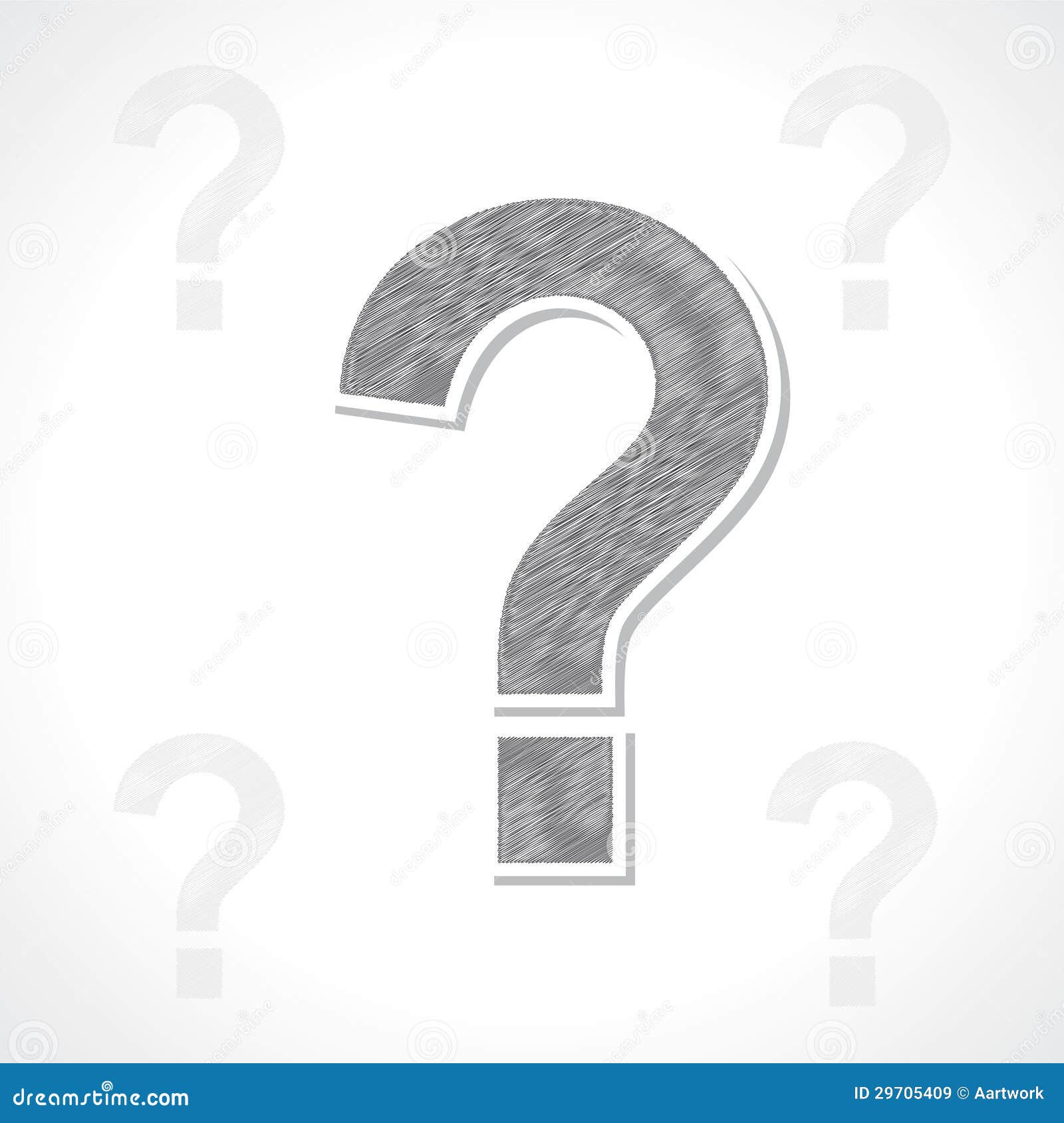 Grey Sketch Question Mark Design Stock Vector - Illustration of mark ...