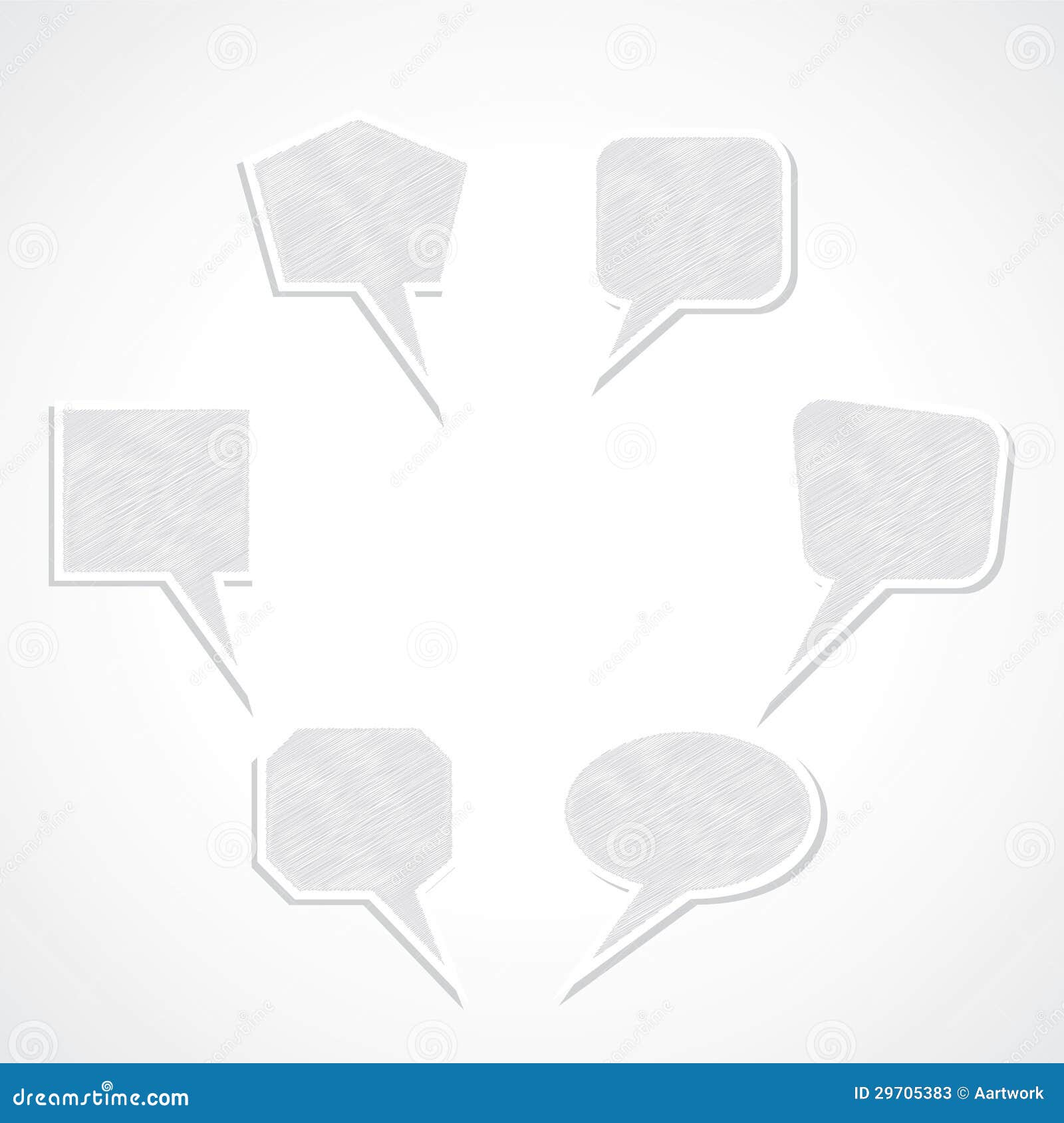 Grey Sketch Speech Bubble Design Stock Vector - Illustration of ...