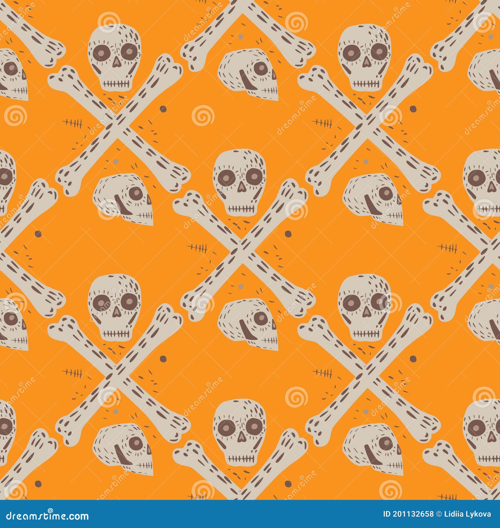 Skeleton Pattern Silhouette Ancient Monster Fantasy Cartoon Vector ...