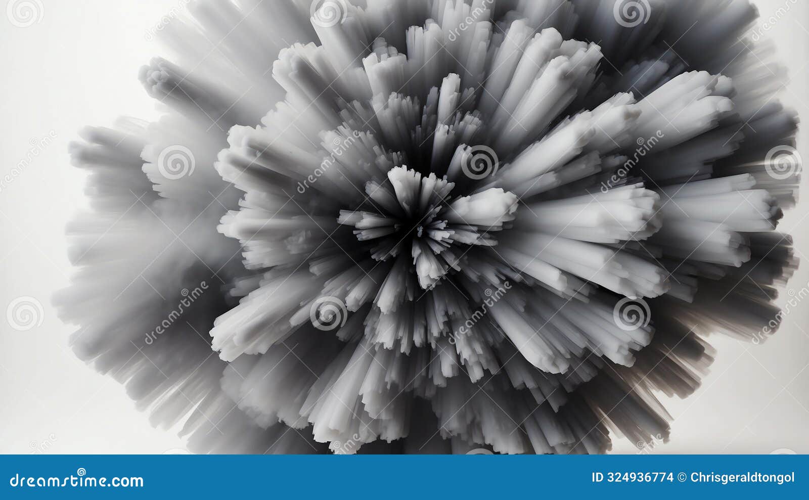 Grey Smoke Center Radial Explosion Isolated in White B Ai Generated ...