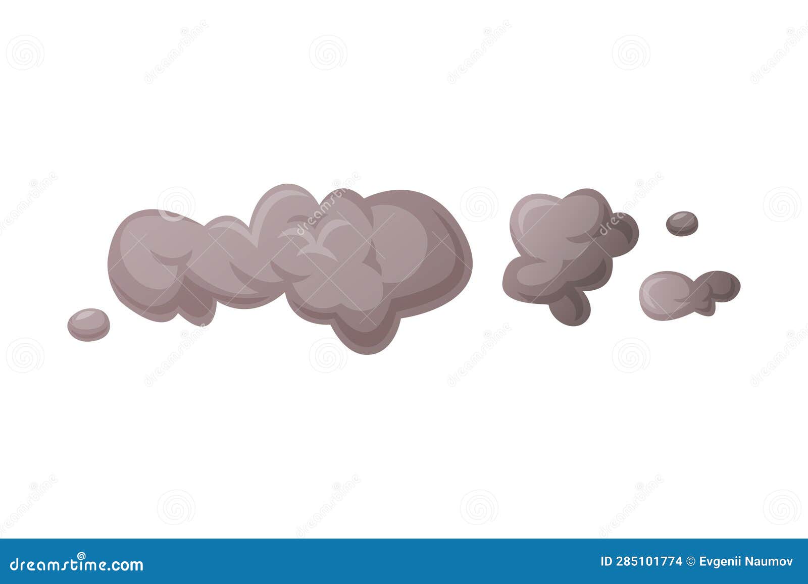 Grey Smoke Cloud and Dust Explosion Puff Vector Illustration Stock ...