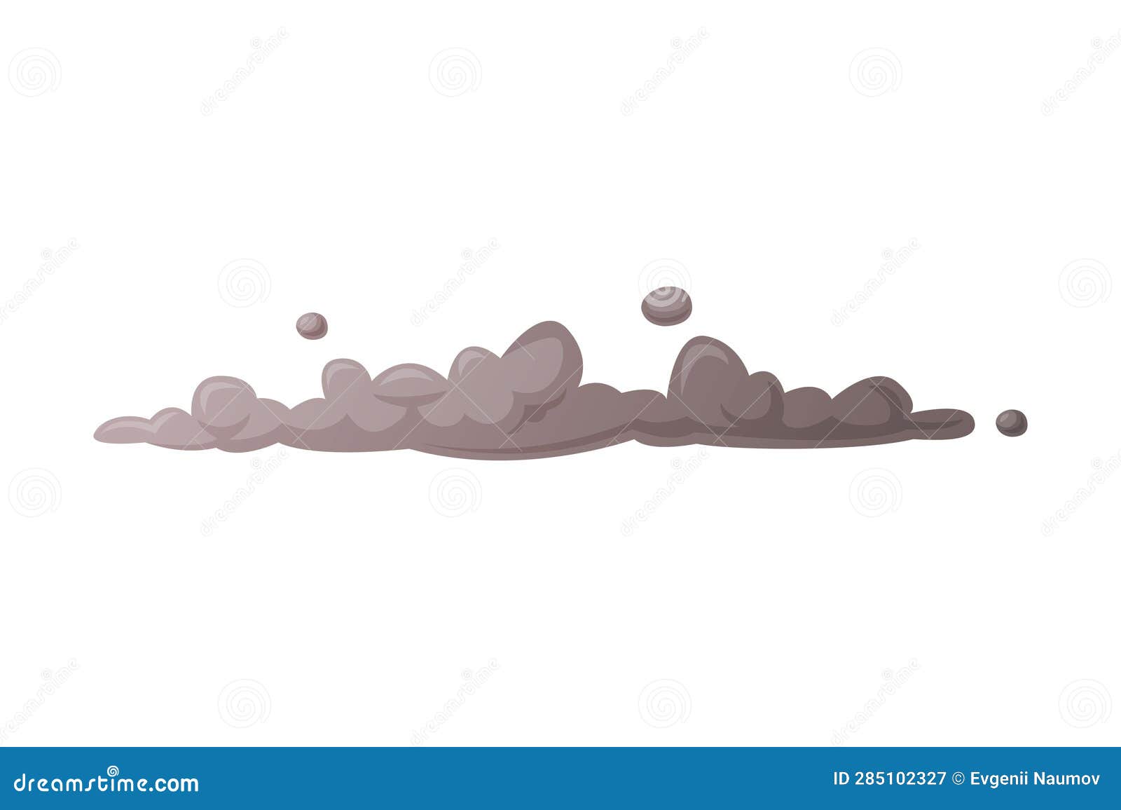 Grey Smoke Cloud and Dust Explosion Puff Vector Illustration Stock ...