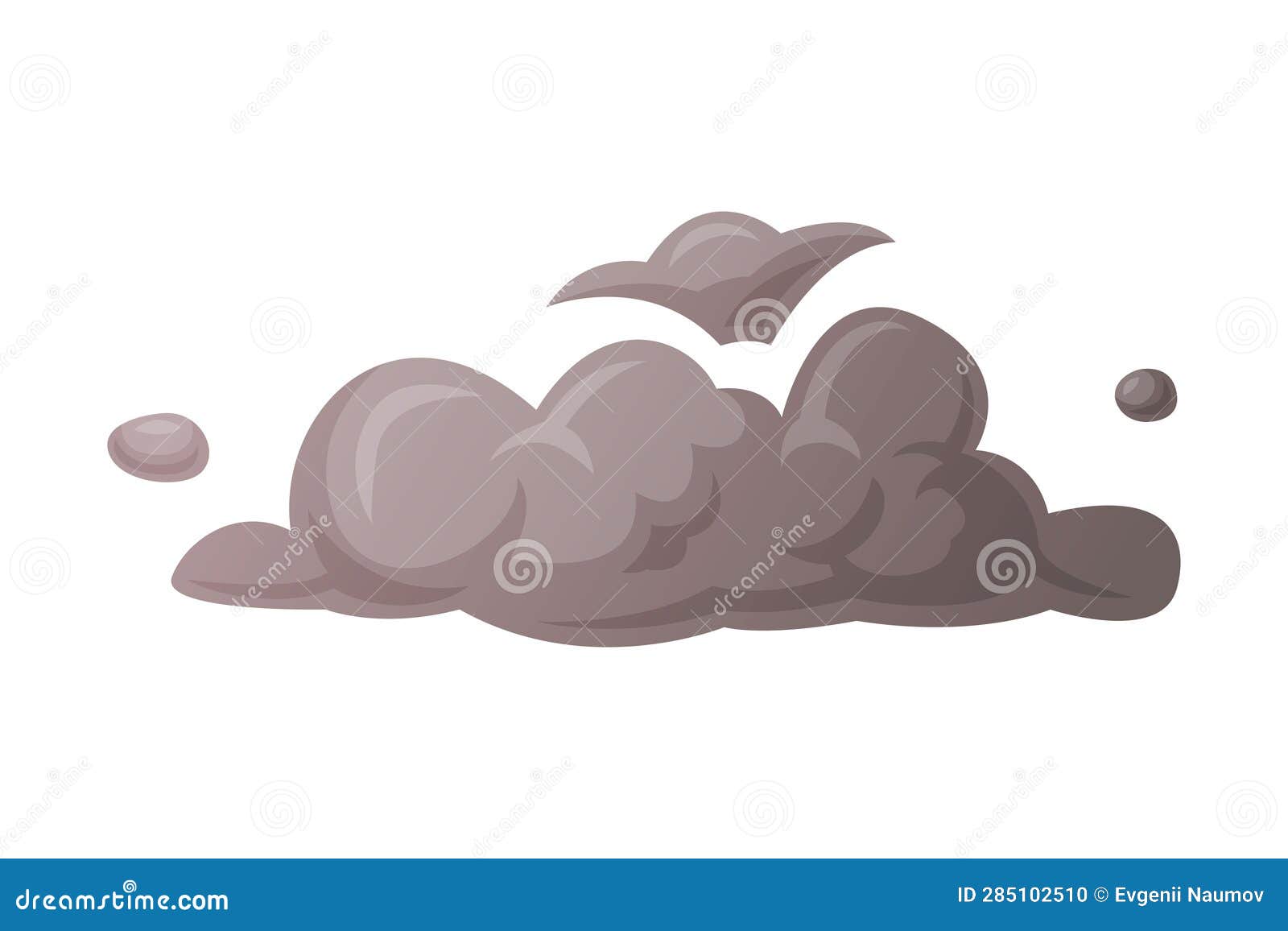 Grey Smoke Cloud and Dust Explosion Puff Vector Illustration Stock ...