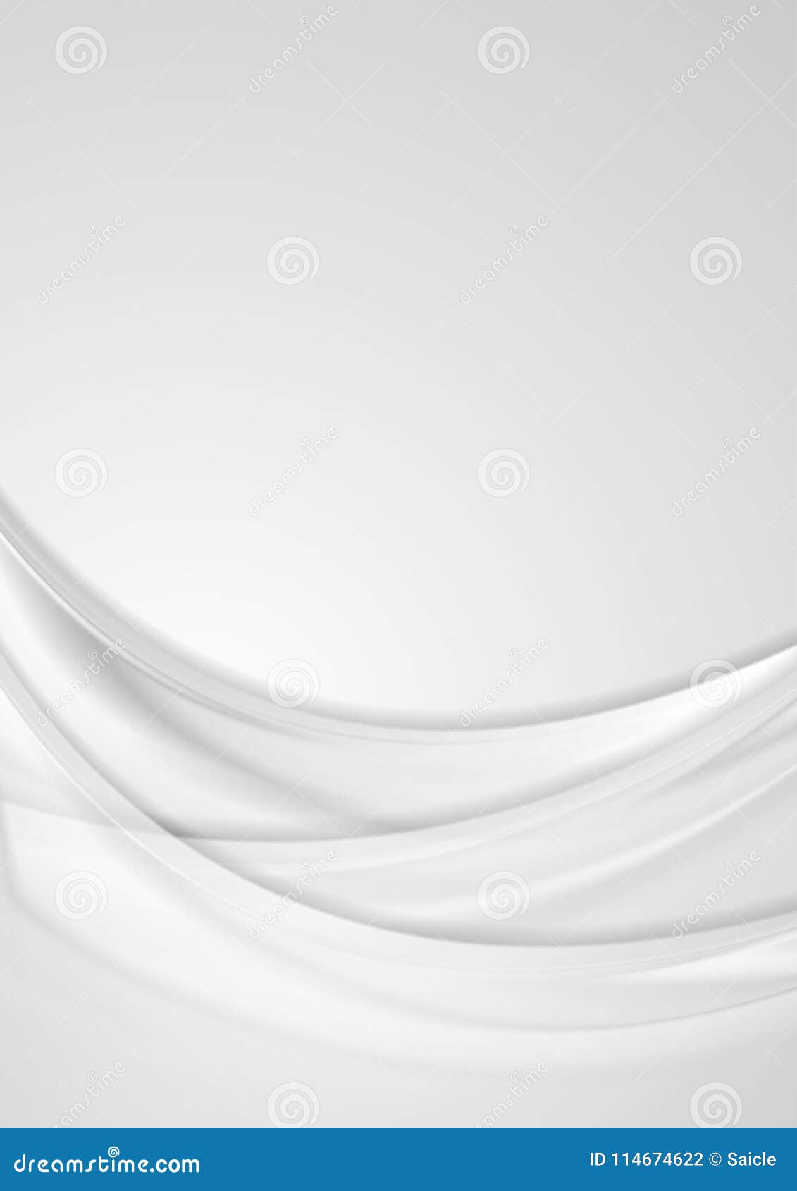 Grey Smooth Waves Abstract Flyer Background Stock Vector - Illustration ...