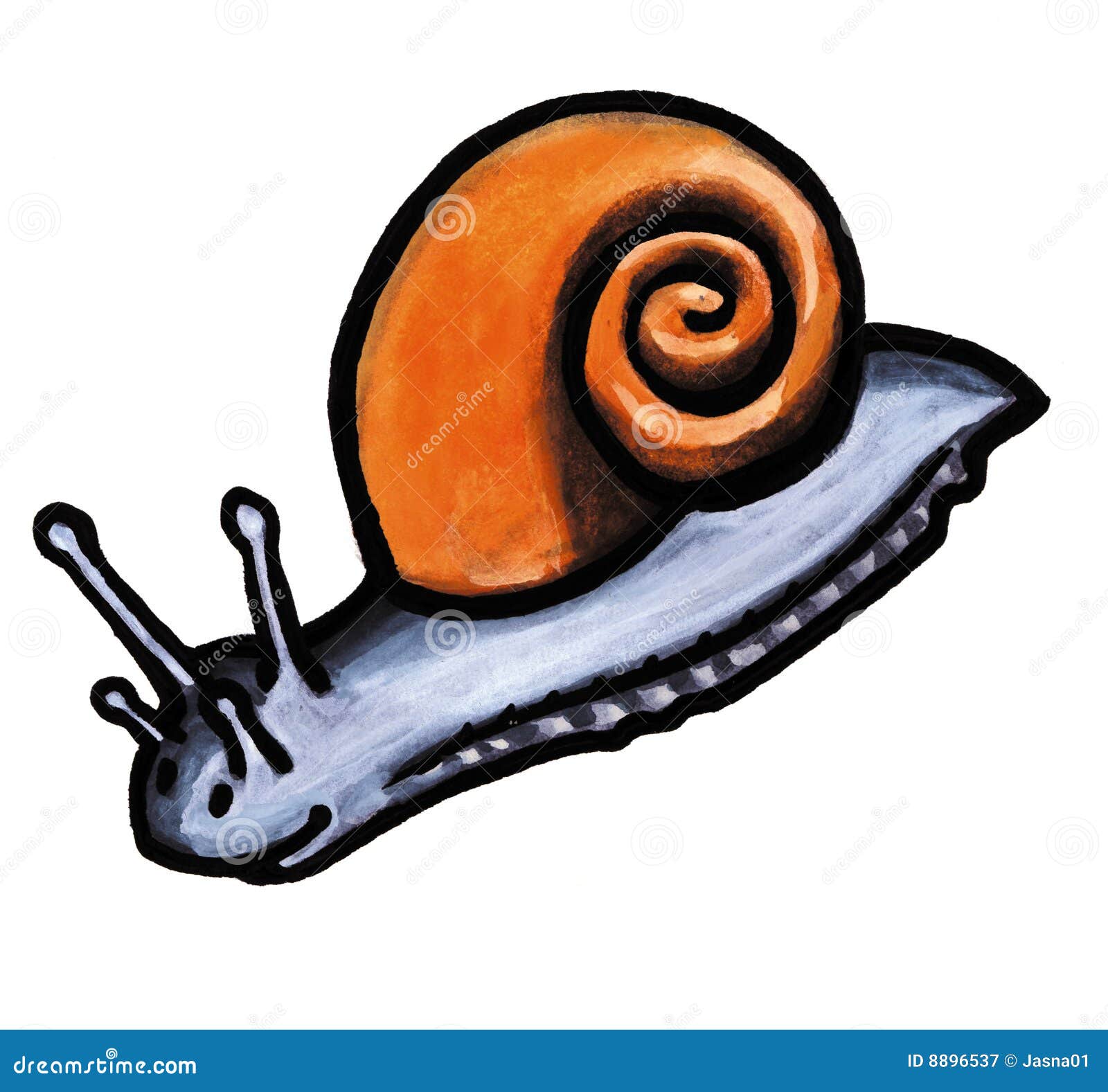 Grey snail stock illustration. Illustration of wild, animal - 8896537