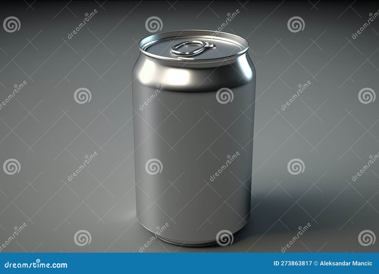 Grey soda can stock illustration. Illustration of object - 273863817