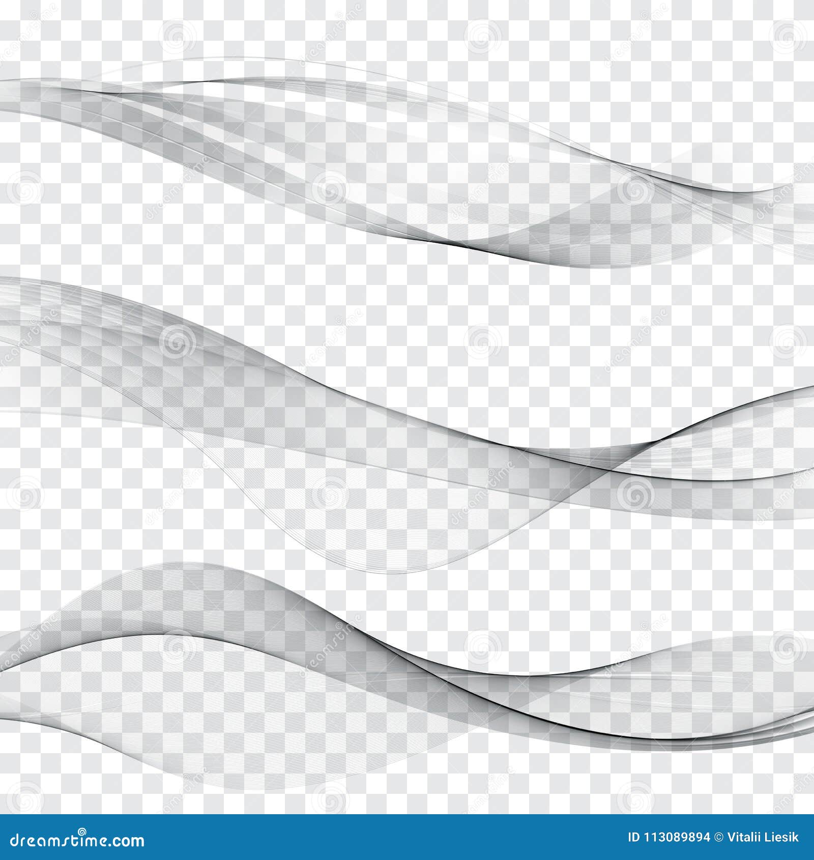 Grey Soft Line Web Header Collection Abstract Soft Wave Layout Set ...