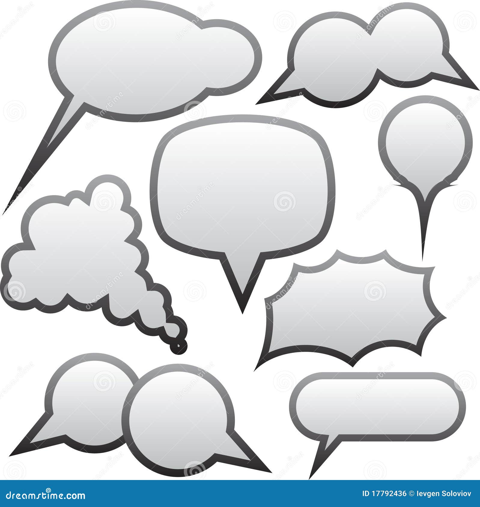 Grey Speech Bubbles Royalty Free Stock Image - Image: 17792436