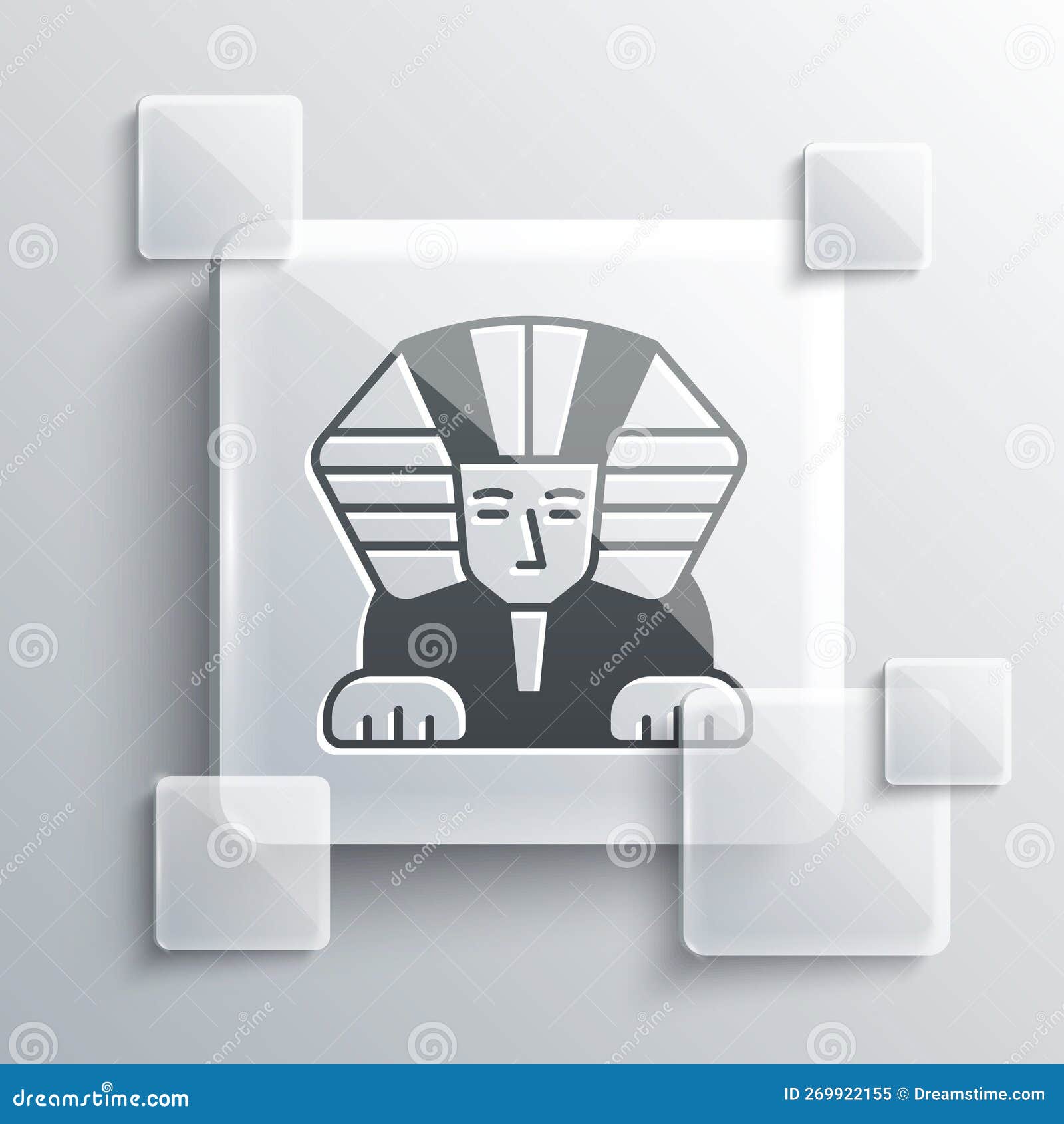 Grey Egypt Pyramids Icon Isolated On Grey Background. Symbol Of Ancient ...