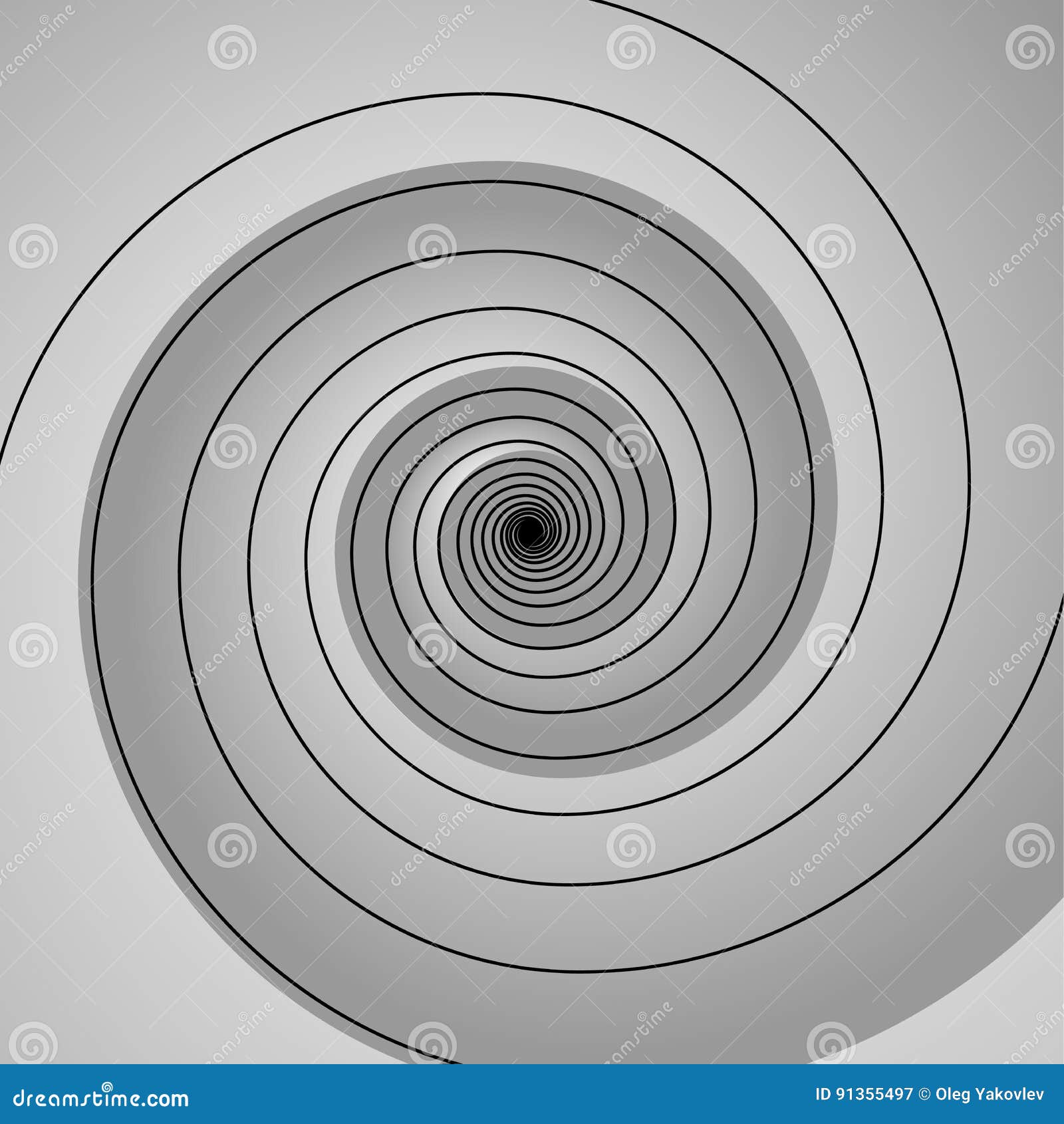 Grey Spiral Swirl with Shadow Stock Vector - Illustration of burst ...