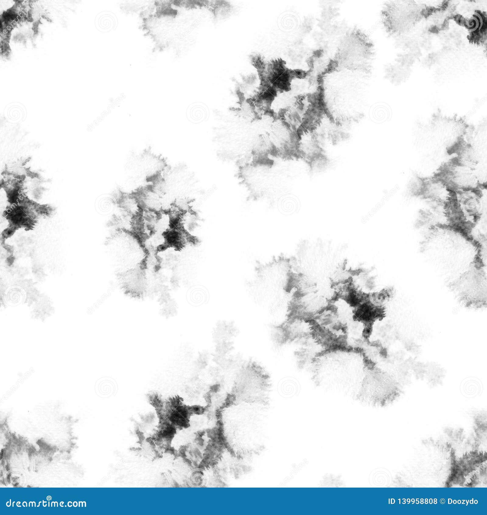 Grey Splashes Pattern. Watercolor Abstract Seamless Stock Illustration ...