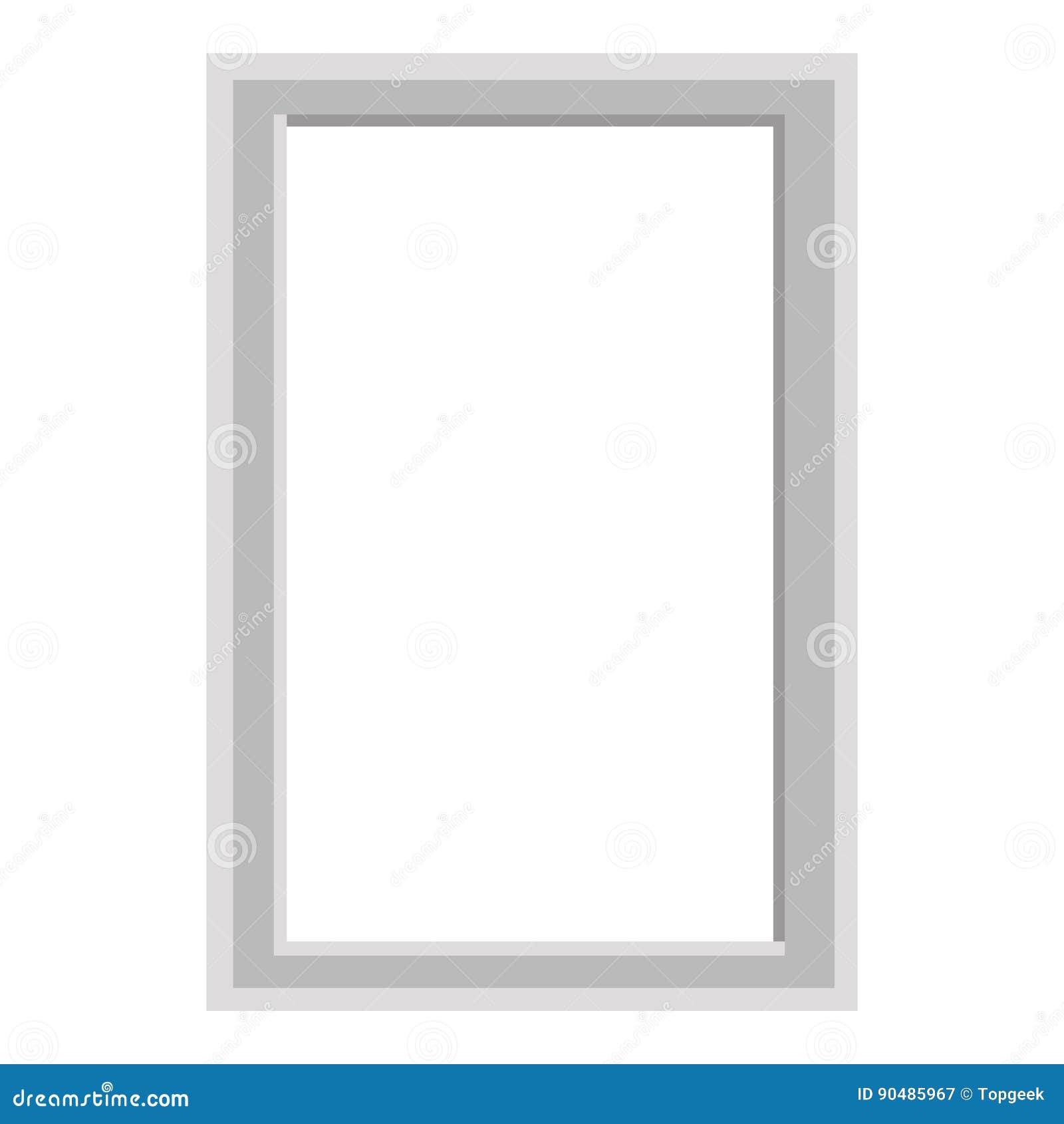 Grey Square Frame Isolated Illustration Simple Ilustración del Vector ...