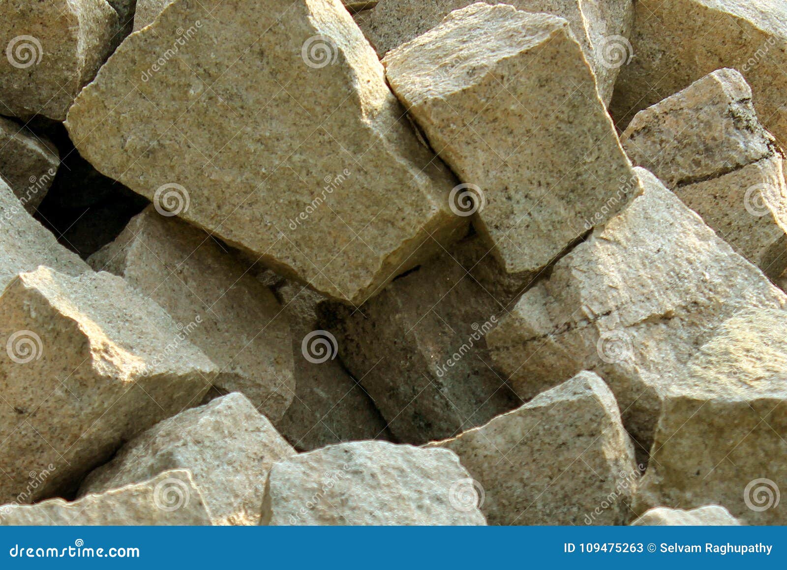A Pile of Grey Square Stones. Stock Image - Image of grit, freestone ...