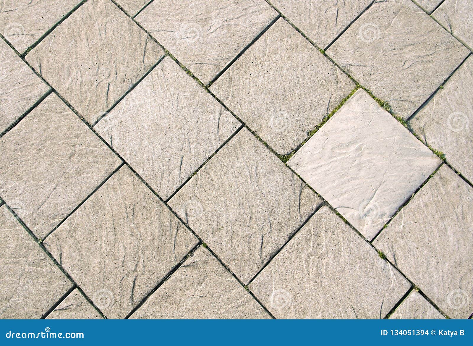 Grey Square Tiles. Paved Footpath Stock Photo - Image of architecture ...