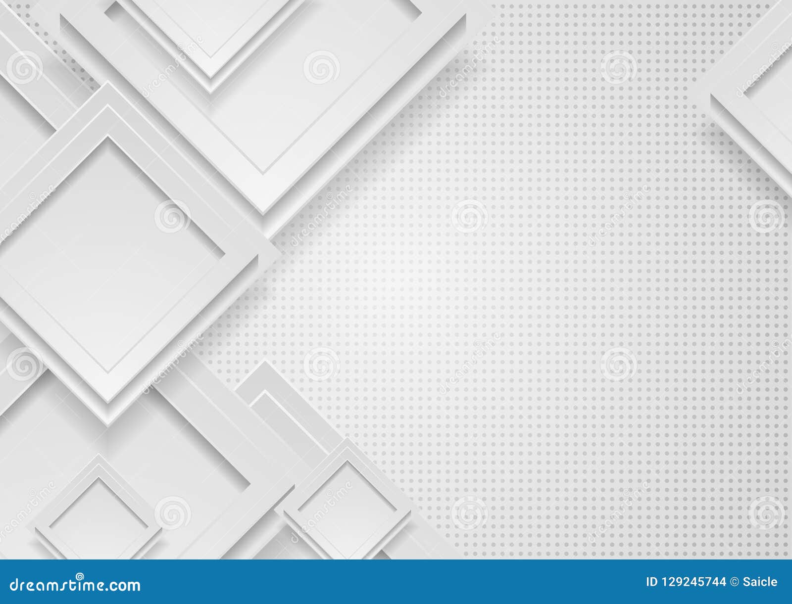 Grey Squares Abstract Hi-tech Geometric Background Stock Vector ...