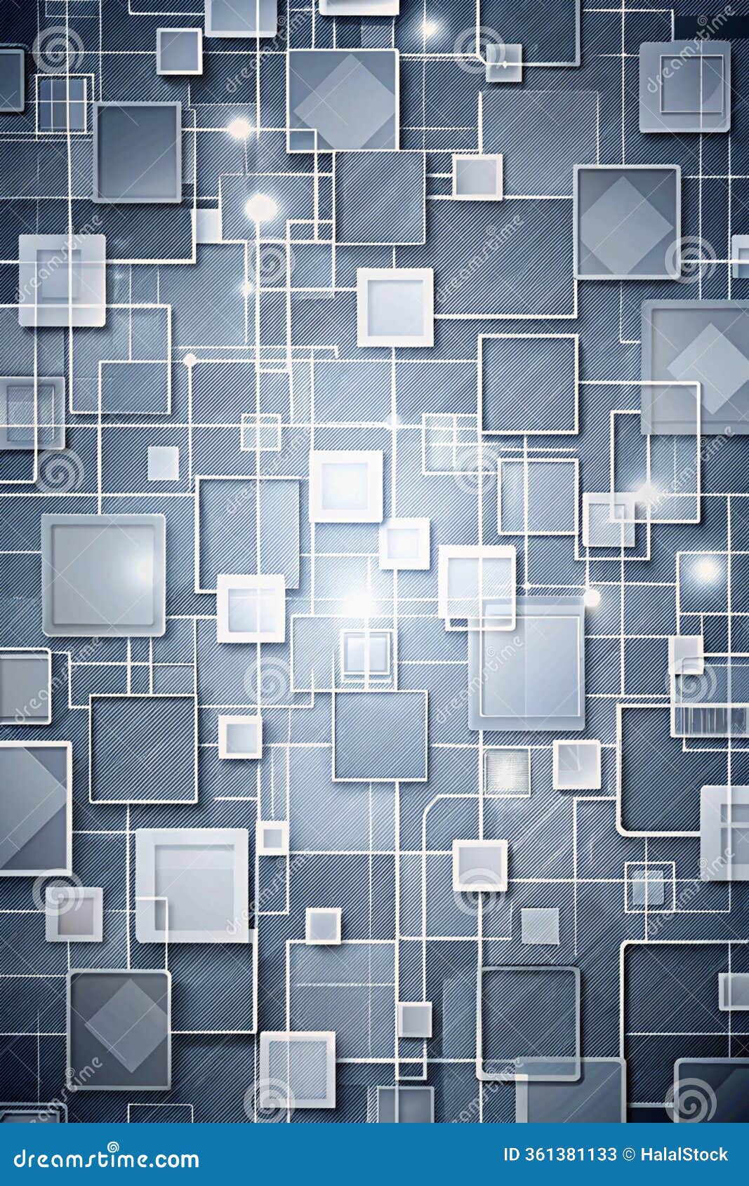 Grey Squares Abstract Tech Pattern Background for Futuristic Design ...