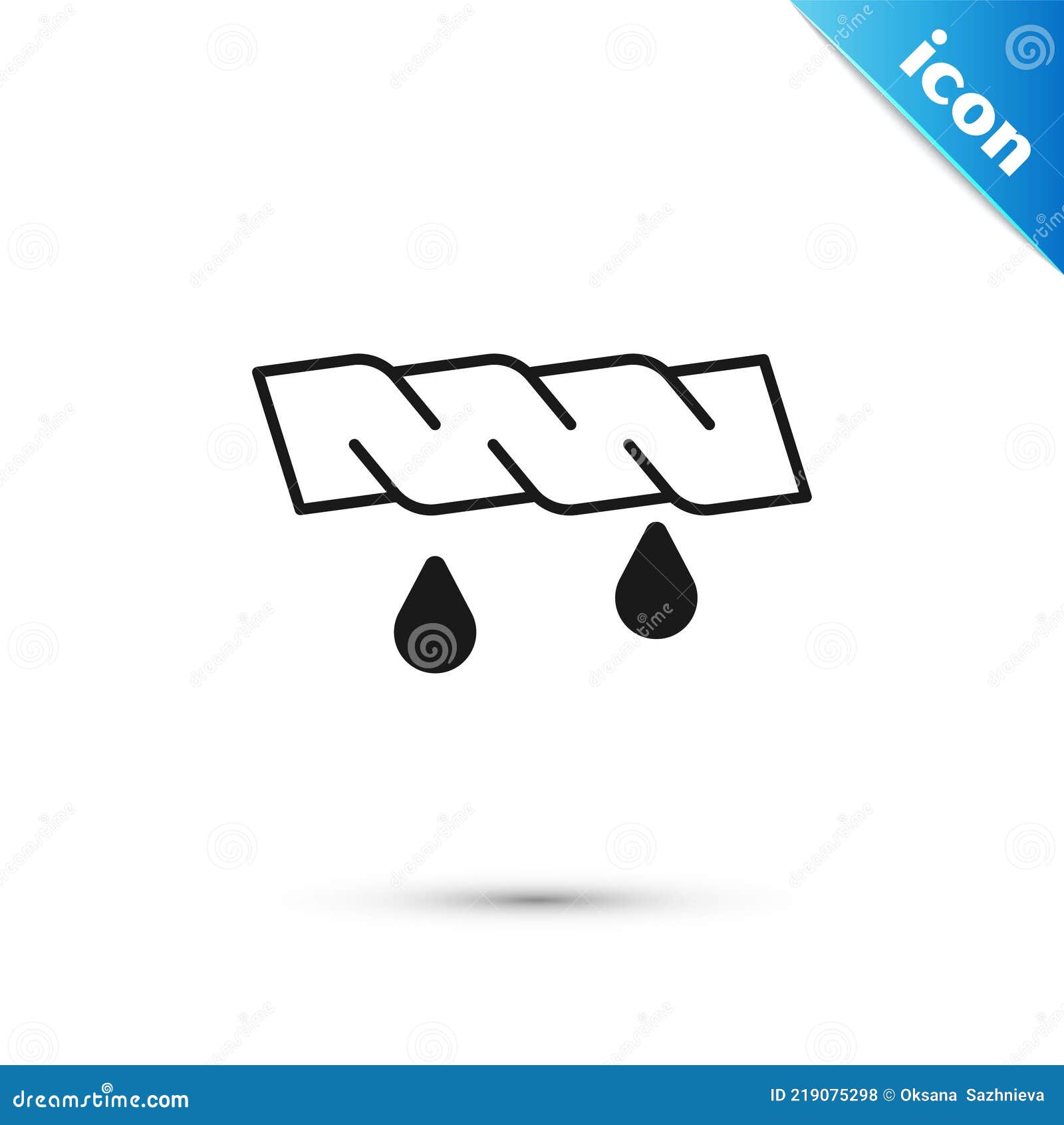 Grey Squeeze Clothes Icon Isolated on White Background. Vector Stock ...