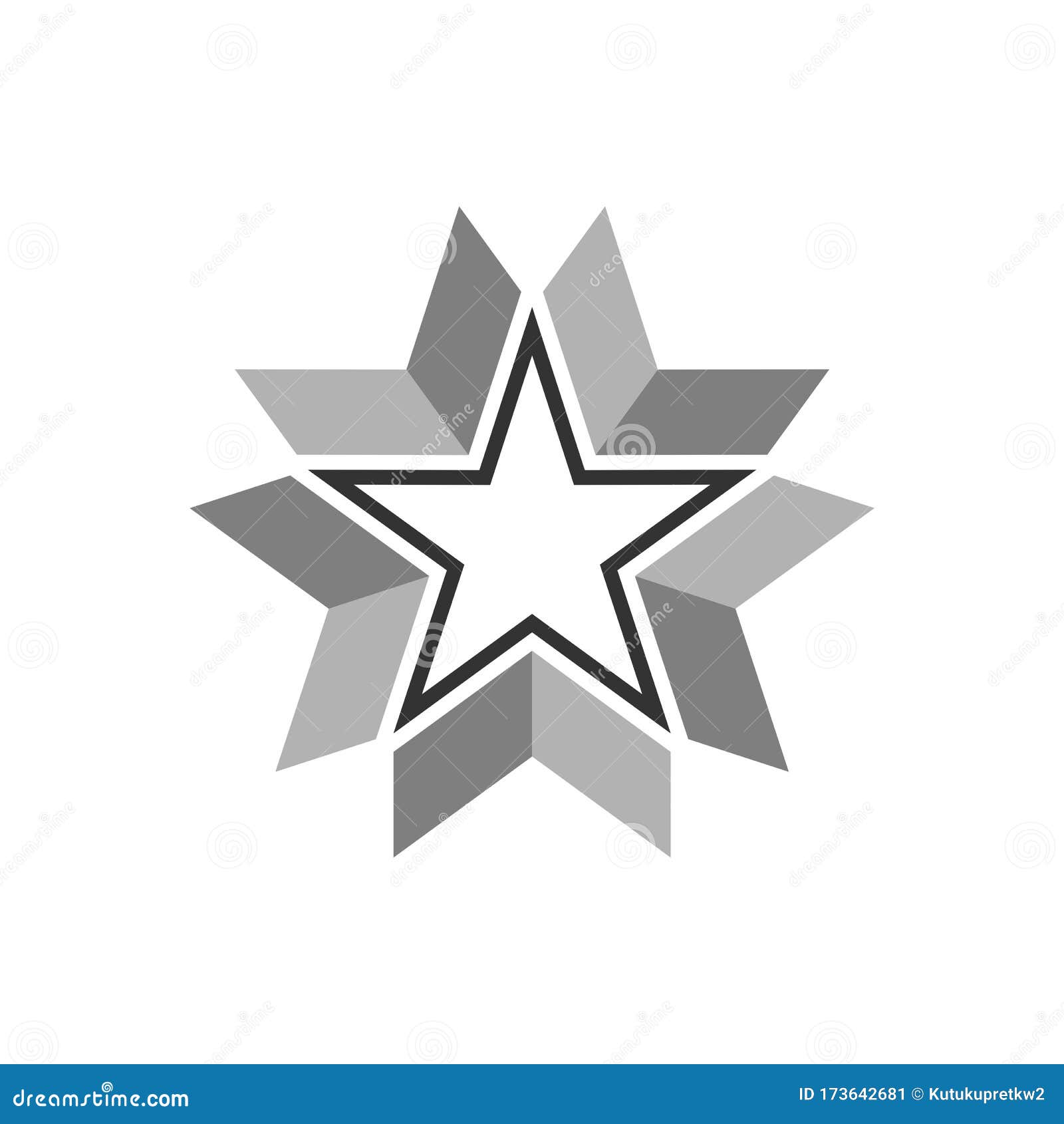 Grey Star and Arrow Logo Template Illustration Design EPS 10 Stock ...