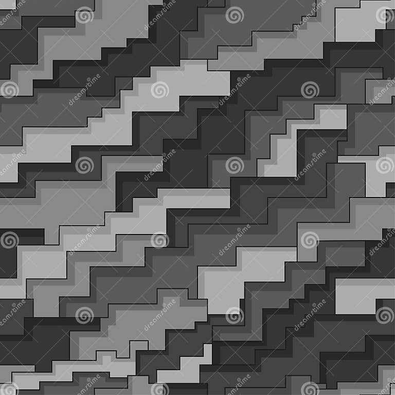 Grey Stepped Diagonal Seamless Pattern Stock Vector - Illustration of ...