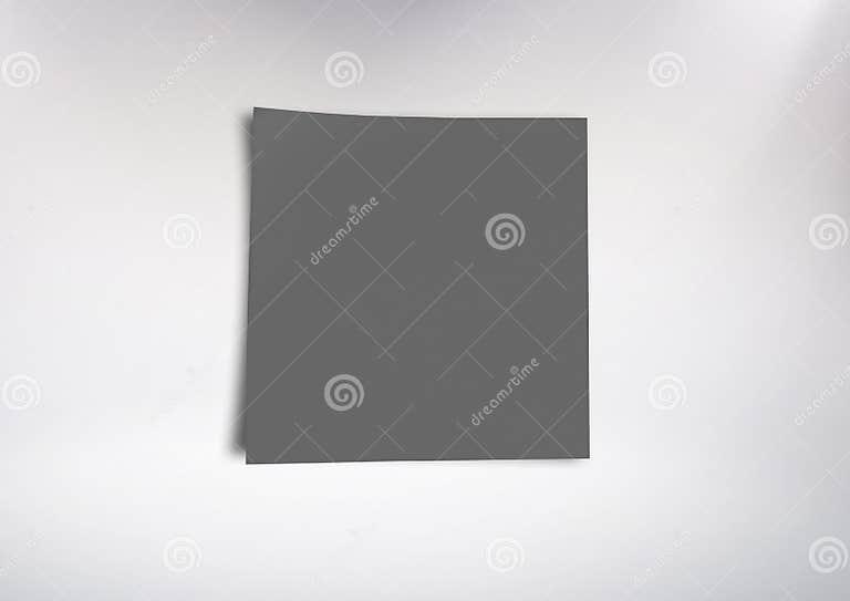 Grey Sticky Note Against Grey Neutral Background Stock Photo - Image of ...