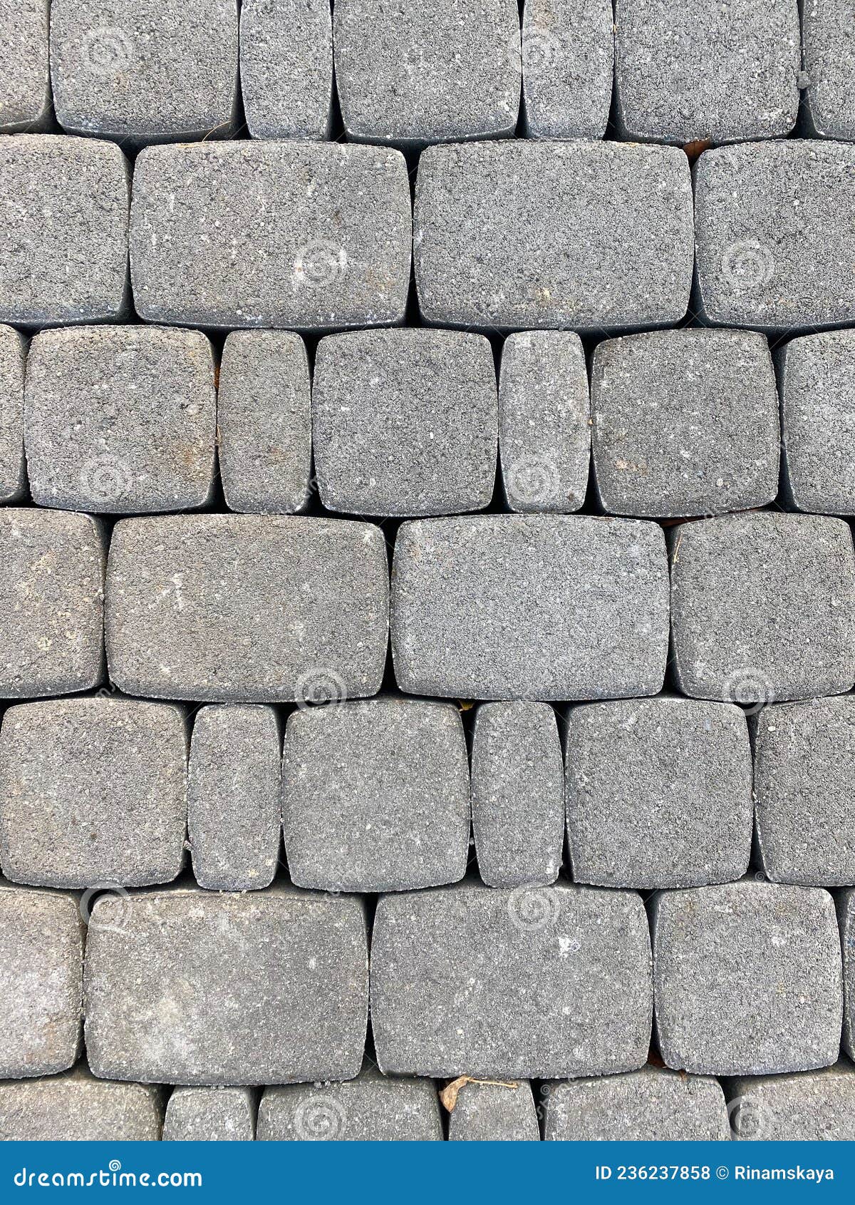 Grey Stone Blocks Close Up. Texture of Brick Wall, Road or Pavement ...